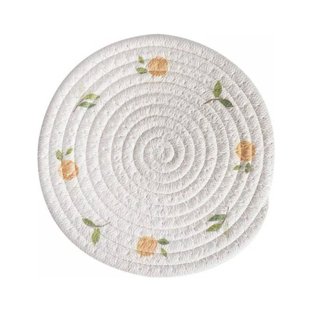 Baywell Weave Mat Round Hot Pads for Kitchen Thread Potholders for Hot ...