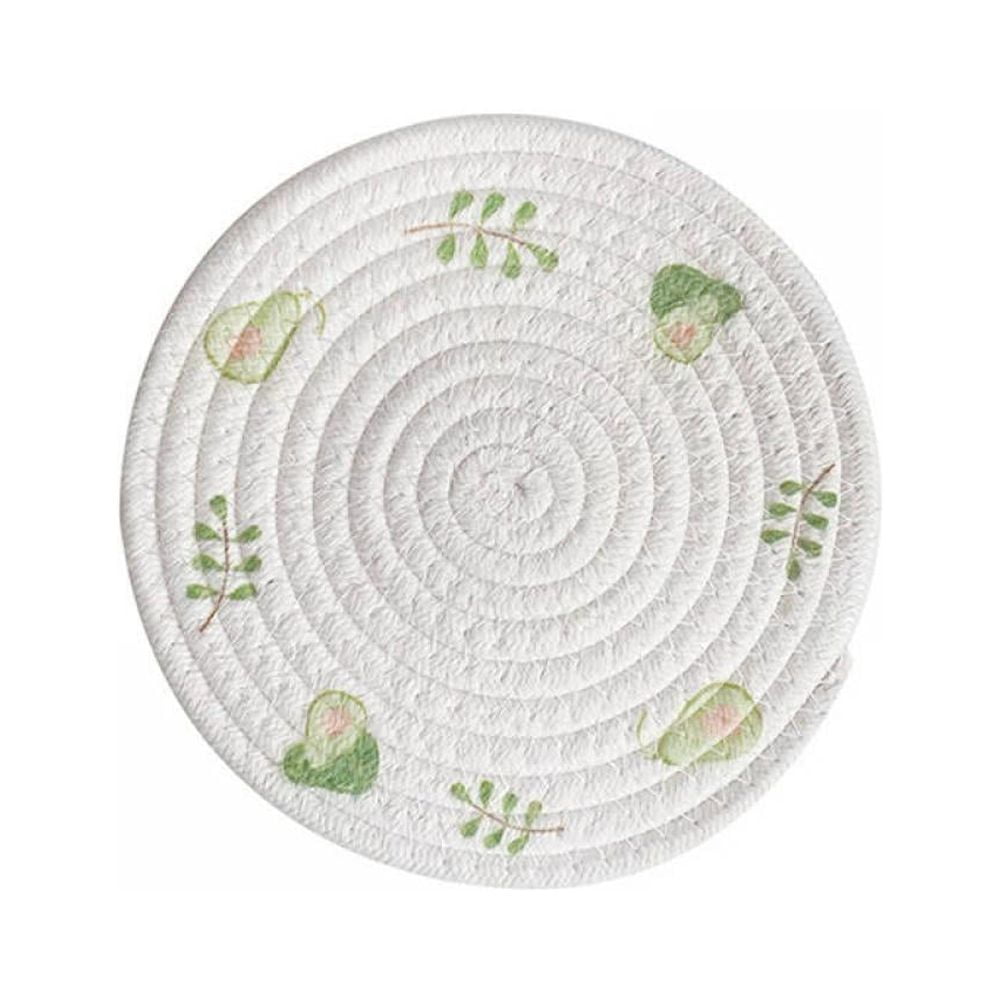 Baywell Weave Mat Round Hot Pads for Kitchen Thread Potholders for Hot ...