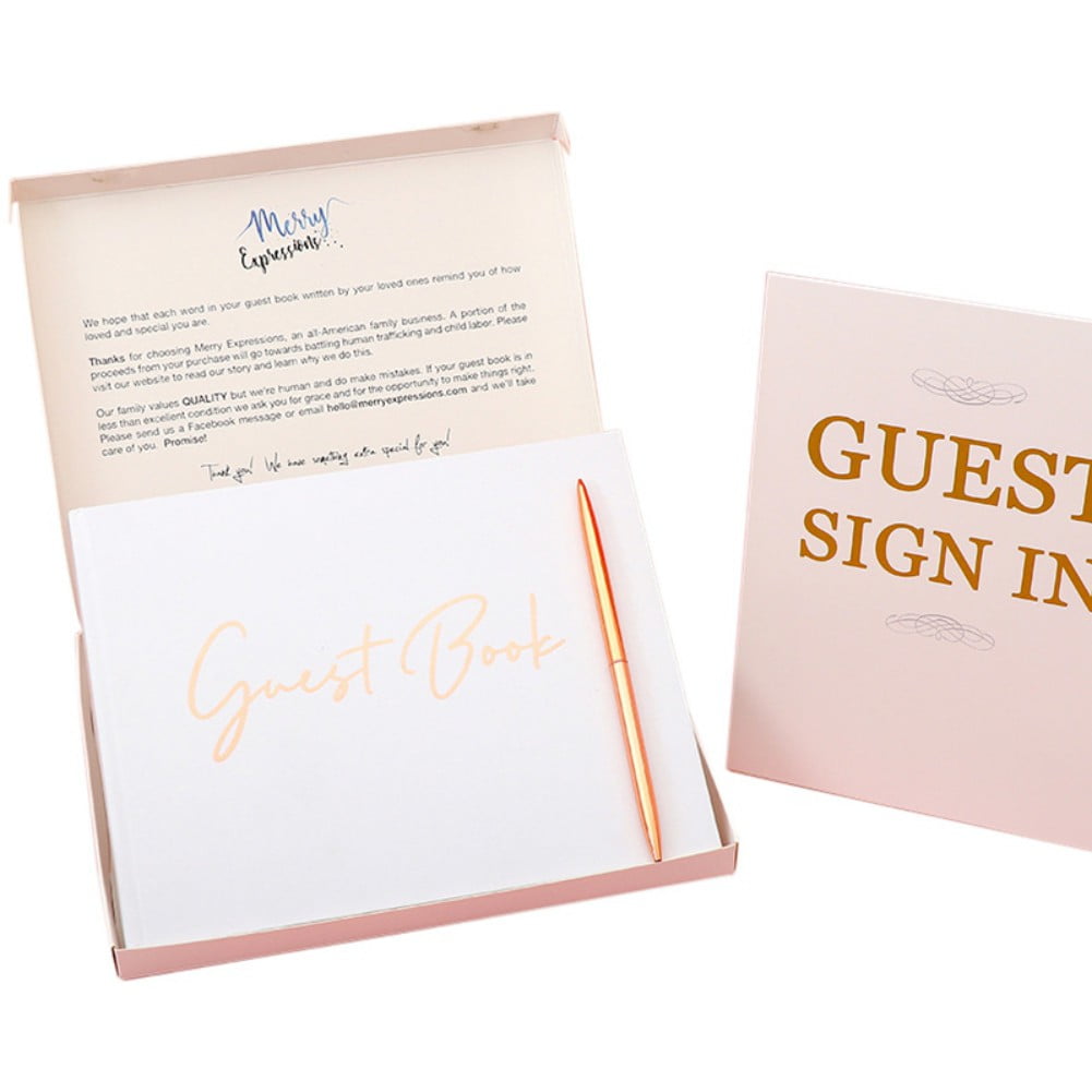 Baywell Wedding Guest Book (100 Pages) Personalized Elegant Perfect for ...
