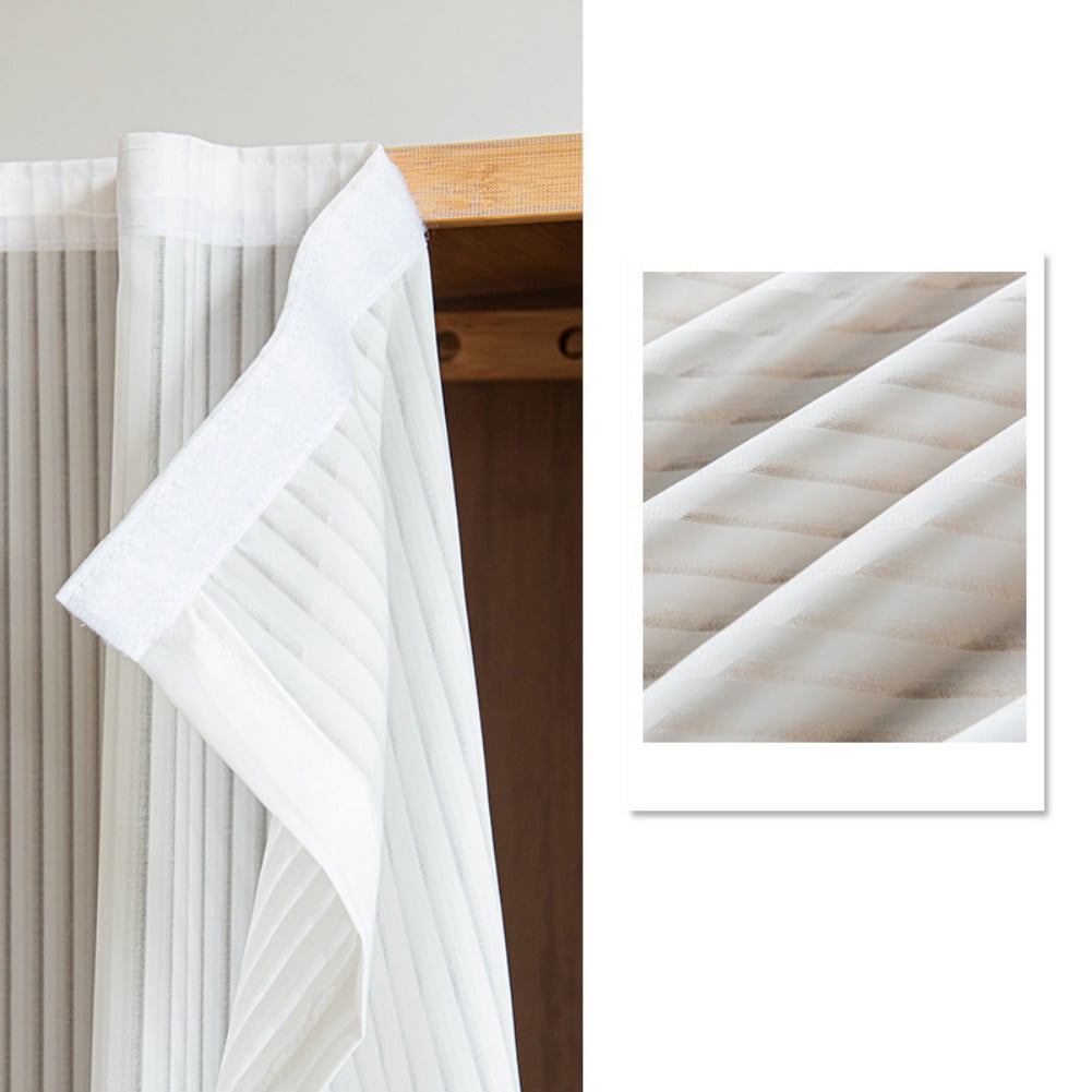 Baywell White Louver Transparent Screen Curtain, Functional Home ...