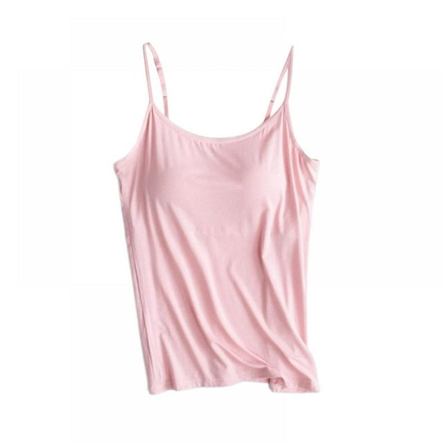 Baywell Women Backless Crop Cami Top With Bult In Bra Basic Sleeveless Corset Bustier Tank Tops