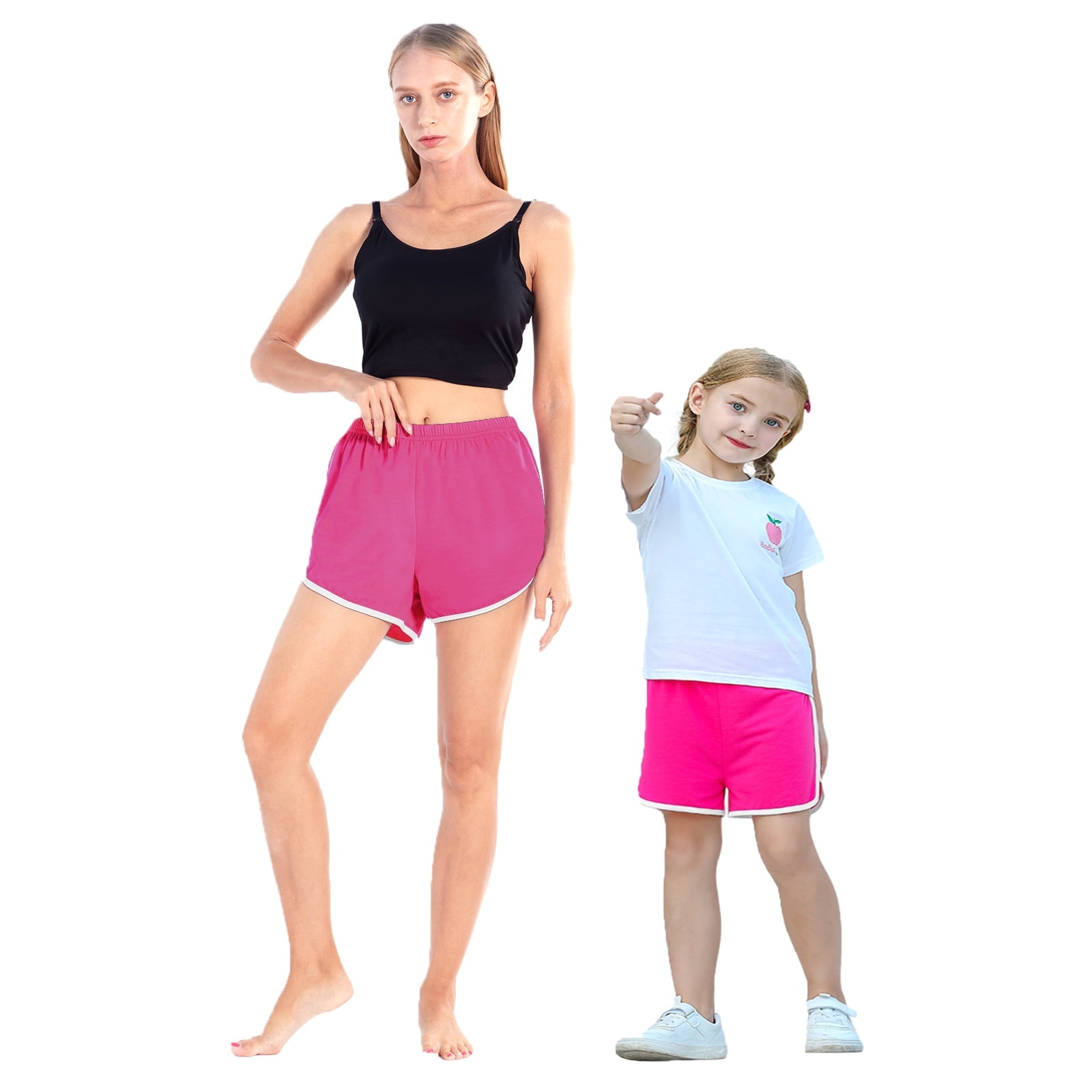 Baywell Women Girls Sports Shorts Summer Yoga Dance Pants Breathable Workout Running Shorts ...