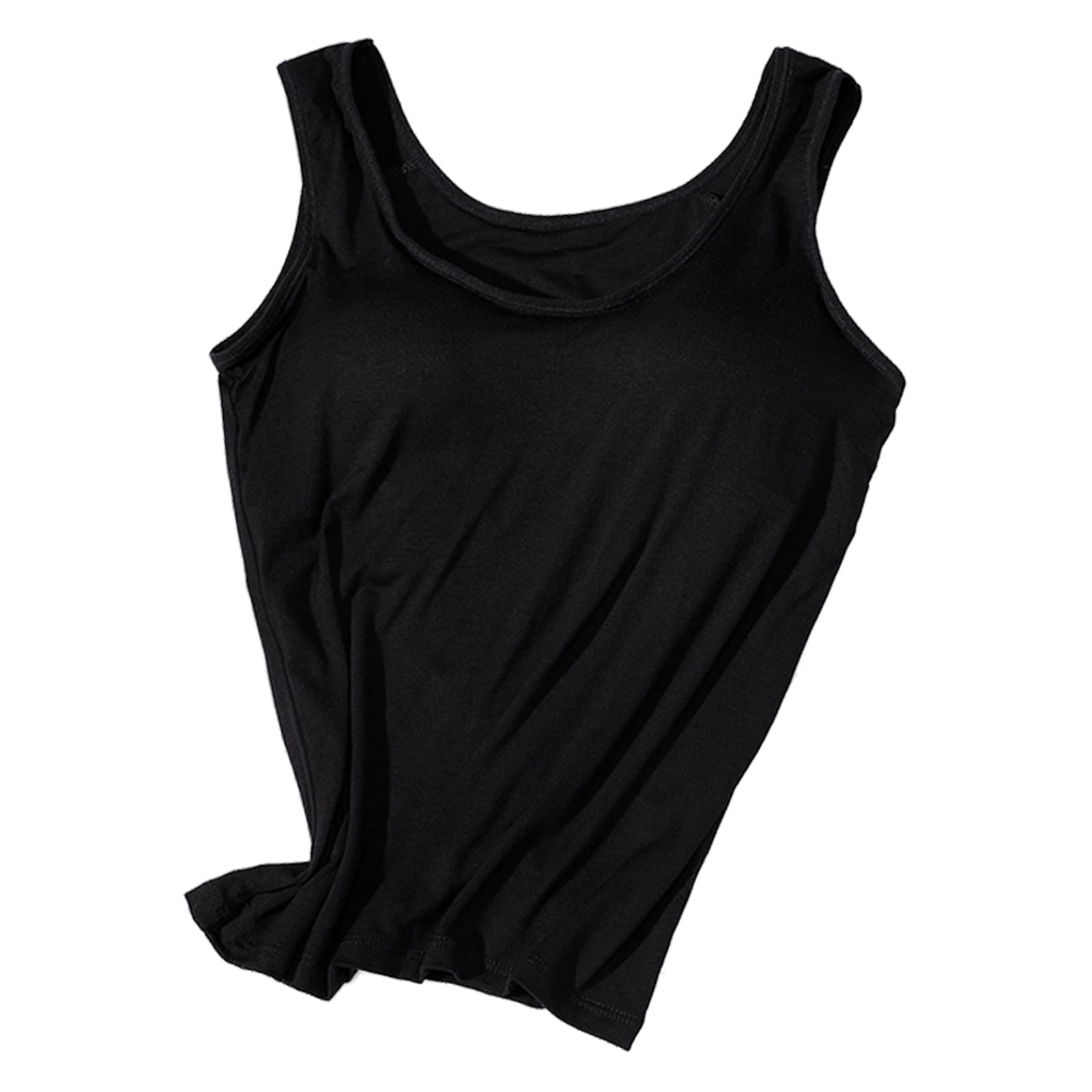 Baywell Women's Camisole with Built in Bra Wide Shoulder Strap Cami ...