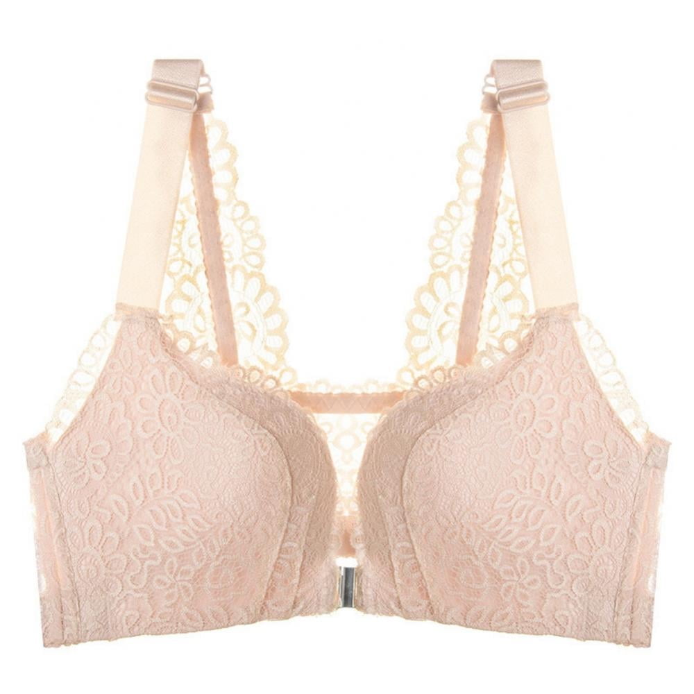 Baywell Women's Front Closure Plus Size Full Coverage Lace Underwire ...