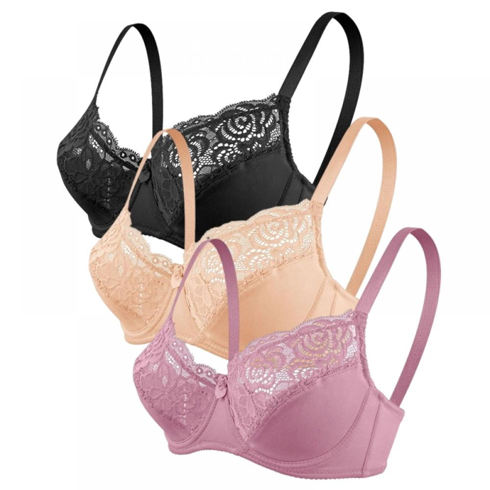 Baywell Women's Underwear with Underwire Oversized Plus-size Bra Large Chest Show Lace Sexy ...