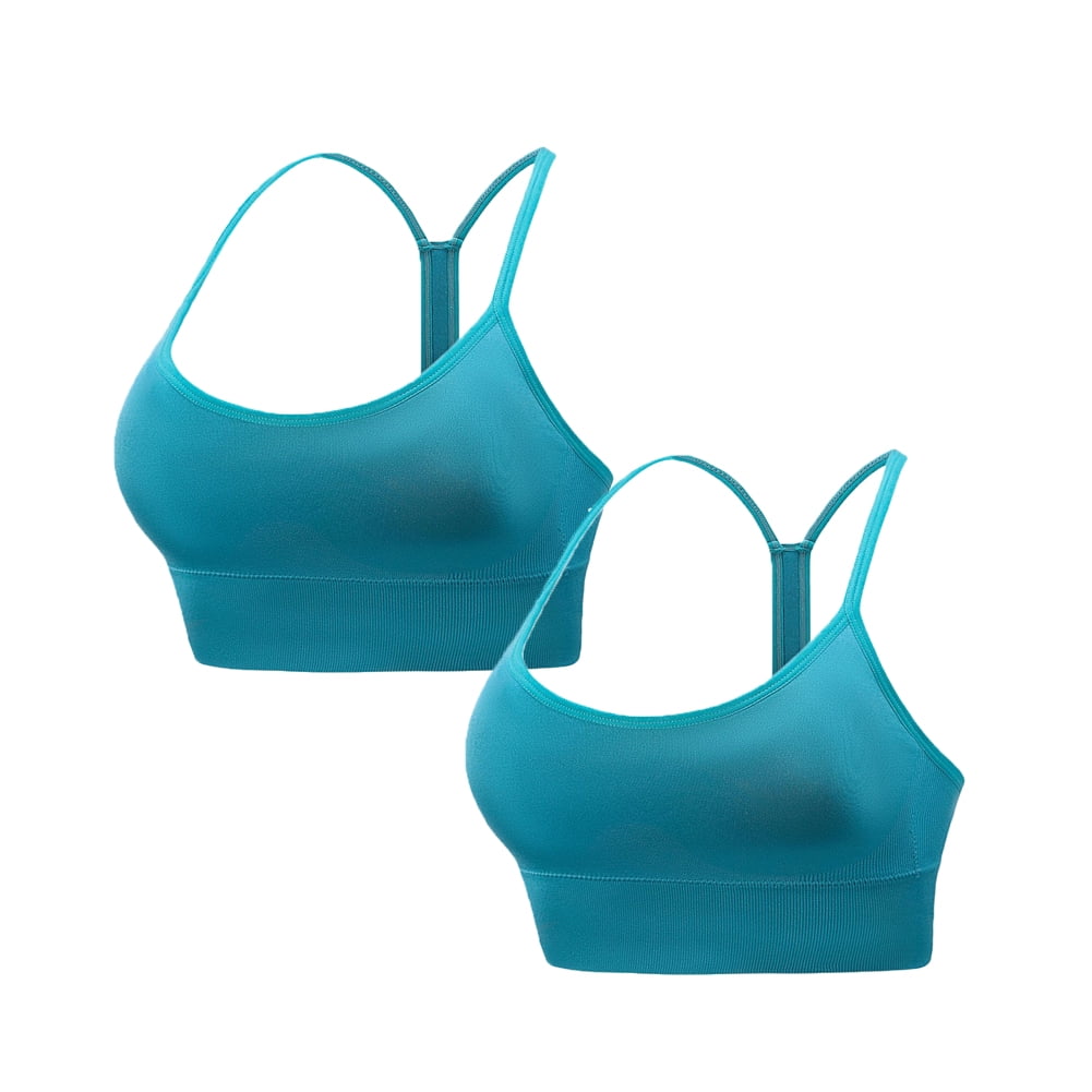 Baywell Women's Y Back Sports Bras Spaghetti Strap A–D Cups Low Impact ...