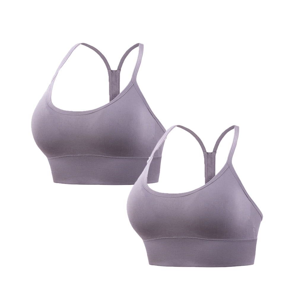Baywell Women's Y Back Sports Bras Spaghetti Strap A–D Cups Low Impact ...