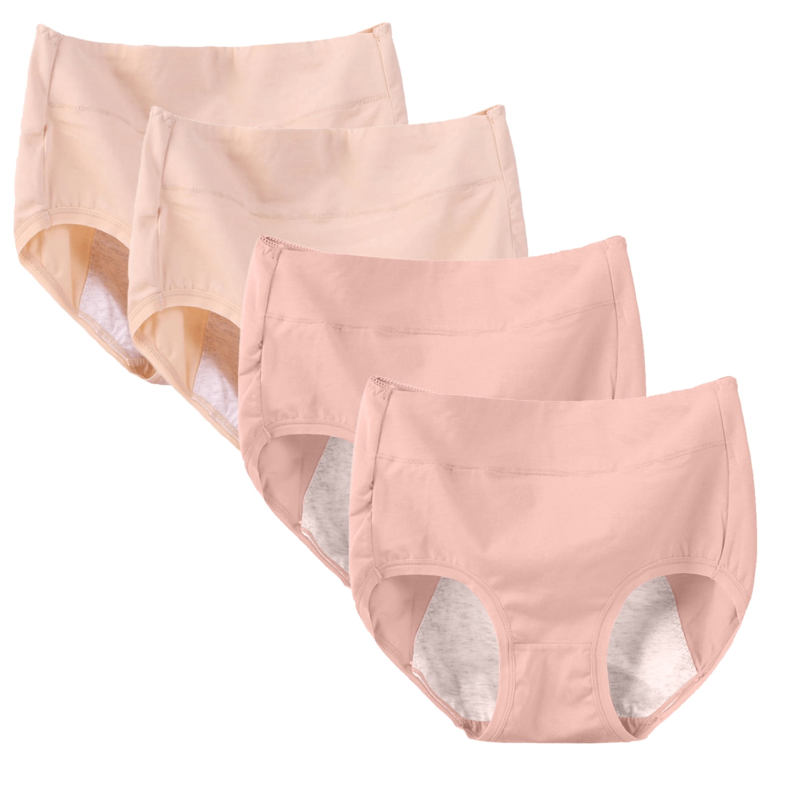 Baywell Womens 4 Pack Menstrual Period Underwear Plus Size ...