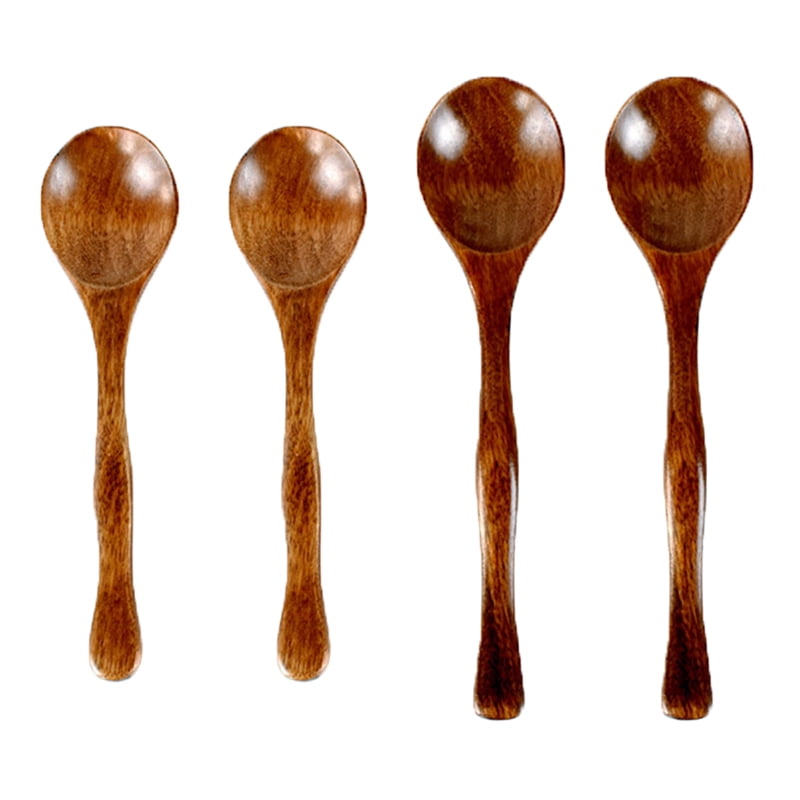 Baywell Wood Spoon 4 Pack, Healthy Acacia Wooden Cooking Spoons ...