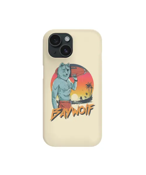 Baywolf Funny Werewolf Baywatch Parody Phone Case for iPhone 16 15 14 ...