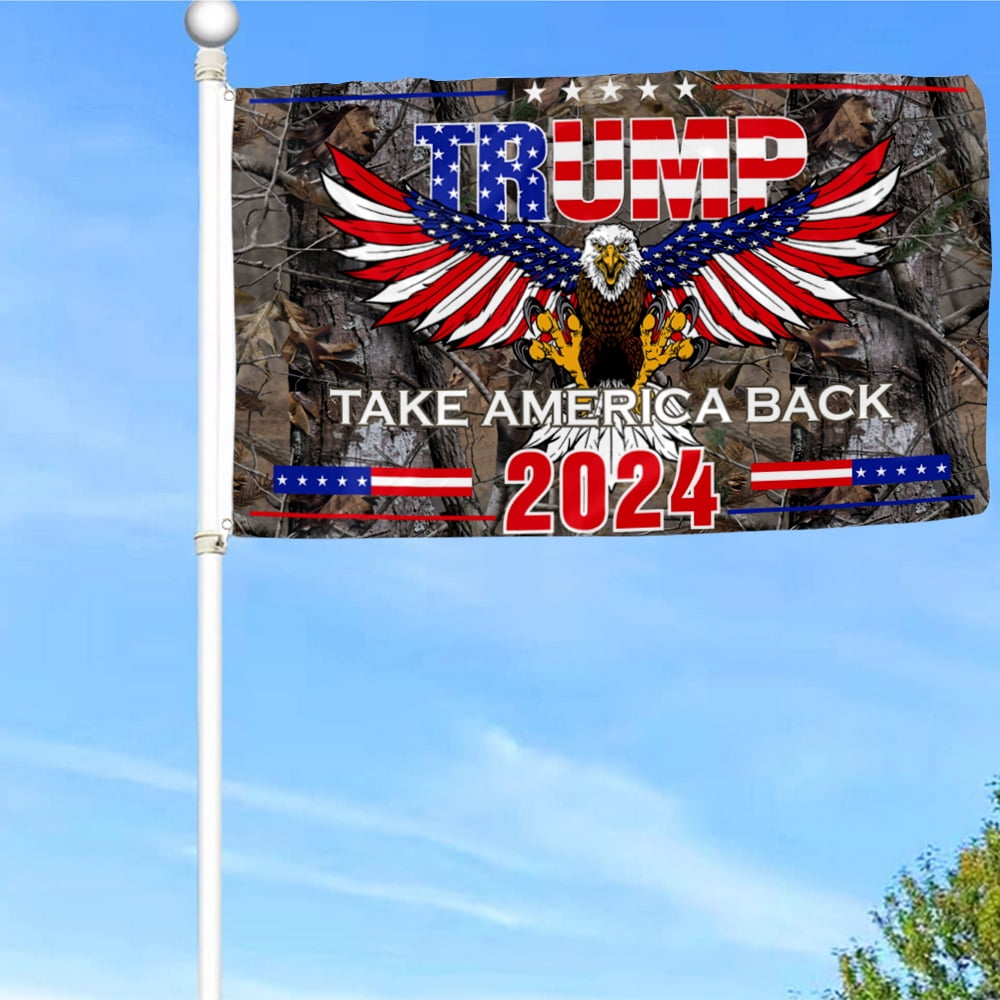 Bayyon 3 ft x 5 ft Polyester Trump Take America Back 2024 Outdoor Flag ...