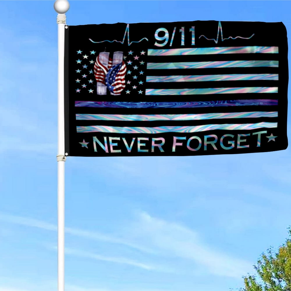 Bayyon 911 Grommet Flag Patriot Day Never Forget Flag Banner with ...