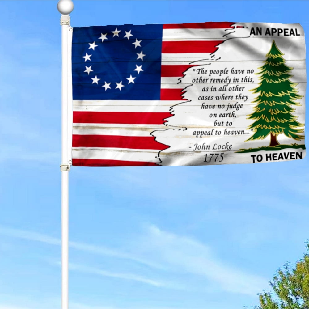 Bayyon 3x5ft Appeal To Heaven Flag, Pine Tree Banner with Grommets ...