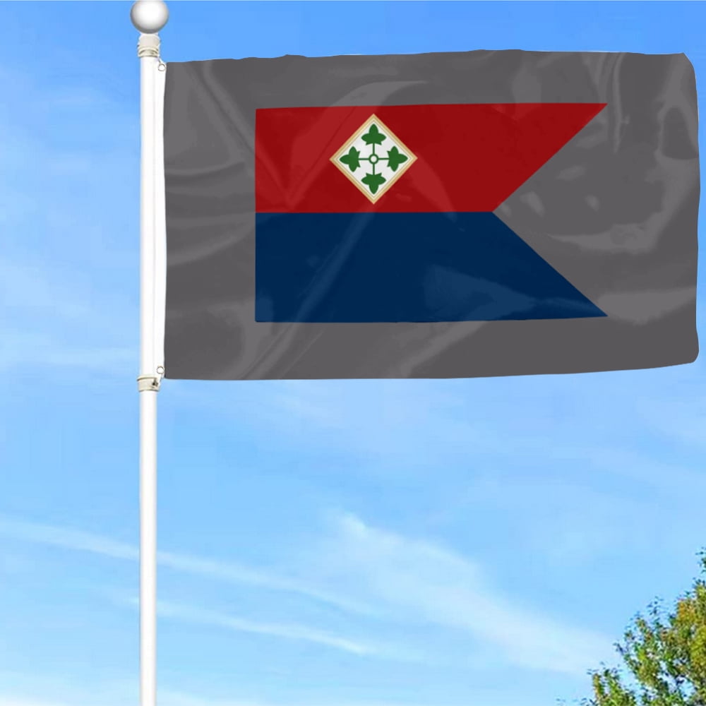 Bayyon Army 4th Infantry Division Flag Banner with Grommets 3x5Feet Man ...