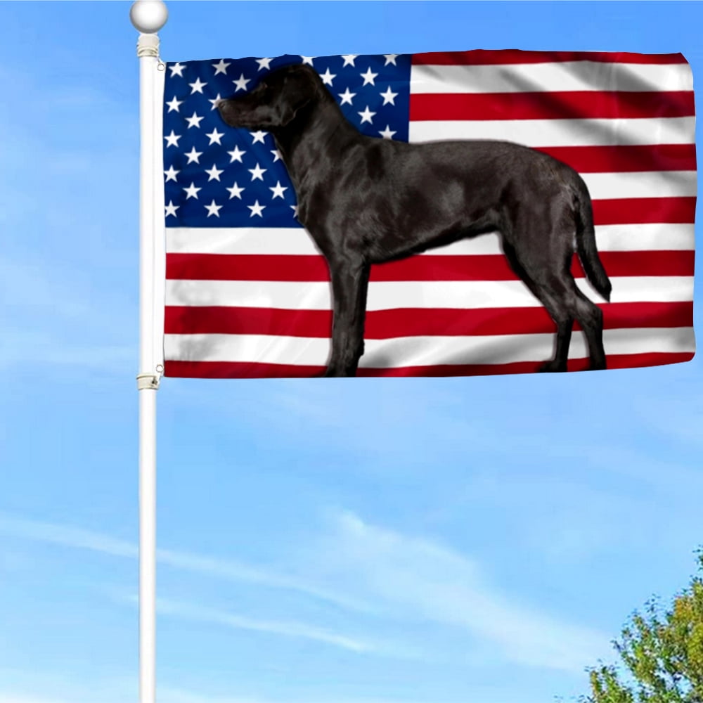 Bayyon Black Labrador Retriever Dog Grommet Flag Banner with Grommets ...