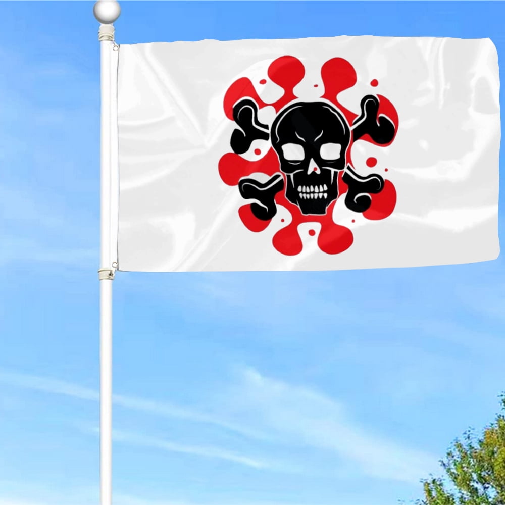 Bayyon Bloody Skull Flag Banner with Grommets 3x5Feet Man cave Decor ...