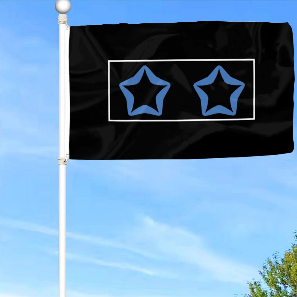Bayyon Blue Five-Point Star Flag Banner with Grommets 3x5Feet Man cave ...