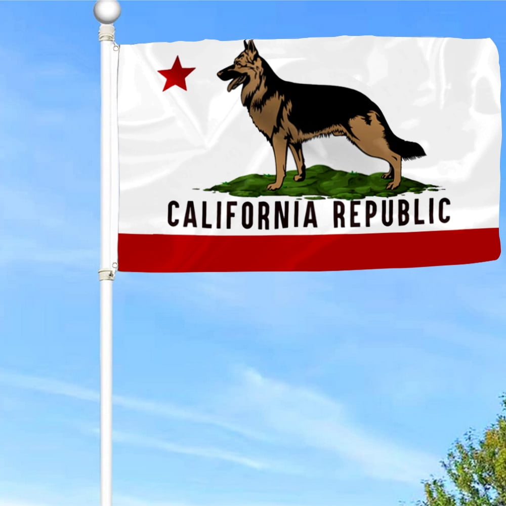 Bayyon California German Shepherd Dog Grommet Flag Banner with Grommets ...