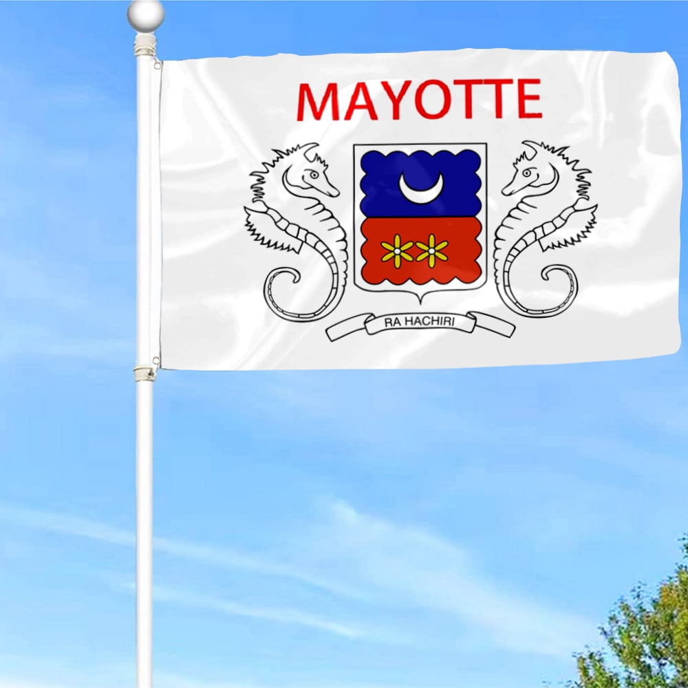 Bayyon Department of Mayotte Flag Banner with Grommets 3x5Feet Man cave ...