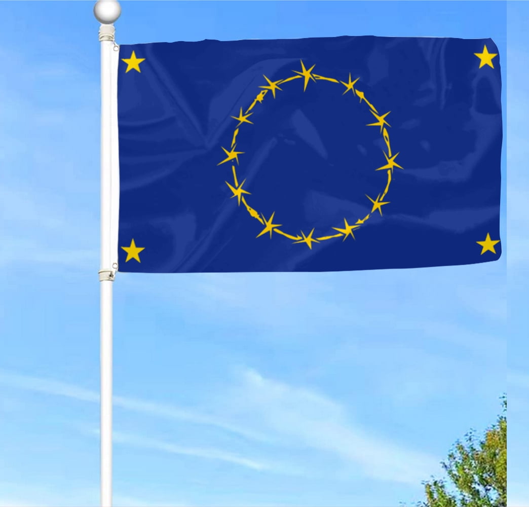 Bayyon European Union Flag Banner with Grommets 3x5Feet Man cave Decor ...