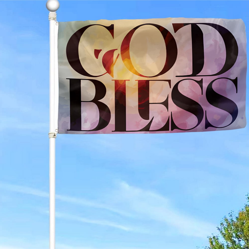 Bayyon God Bless America Flag Banner with Grommets 3x5Feet Man cave ...