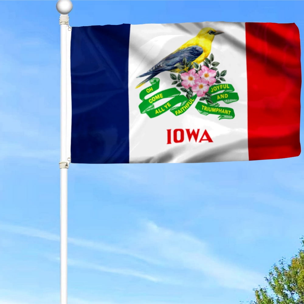 Bayyon IOWA Eastern Goldfinch Bird Grommet Flag Holly And Jolly Flag ...