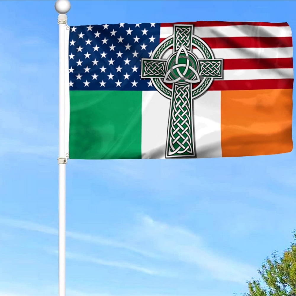Bayyon Irish Celtic Knot Cross Grommet Flag Banner with Grommets ...