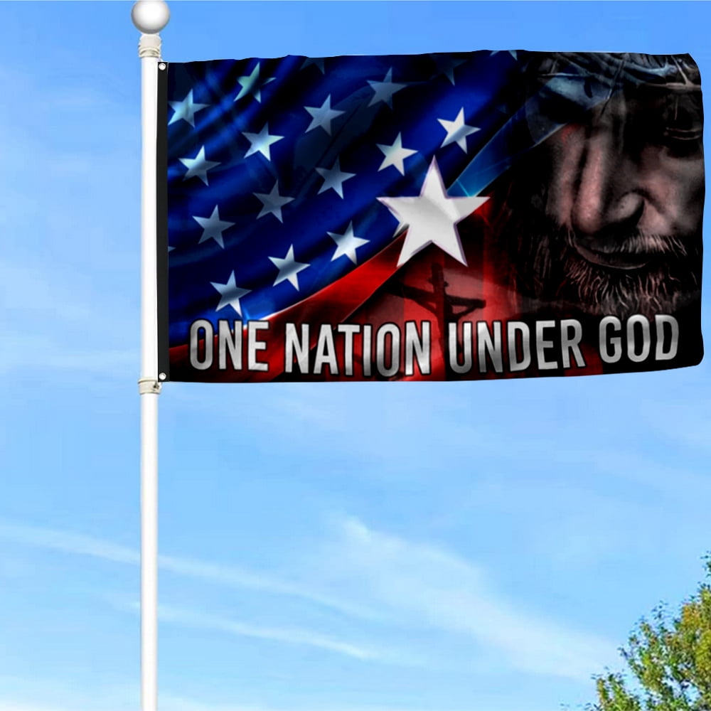 Bayyon Jesus American Grommet Flag One Nation Under God Flag Banner ...