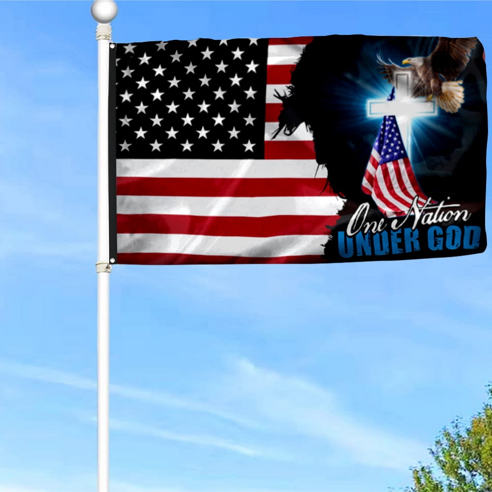 Bayyon Jesus American Grommet Flag One Nation Under God Flag Banner ...