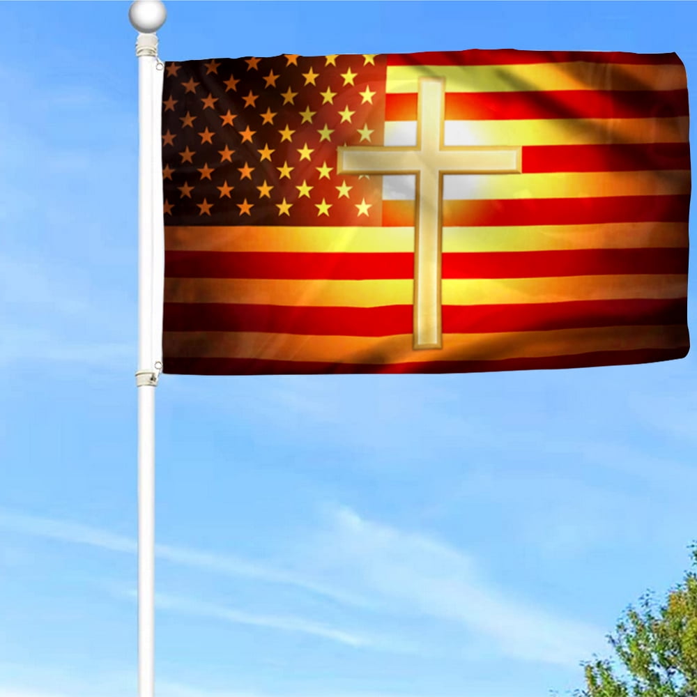 Bayyon Jesus Flag Jesus Cross Grommet Flag Banner with Grommets 3x5Feet ...