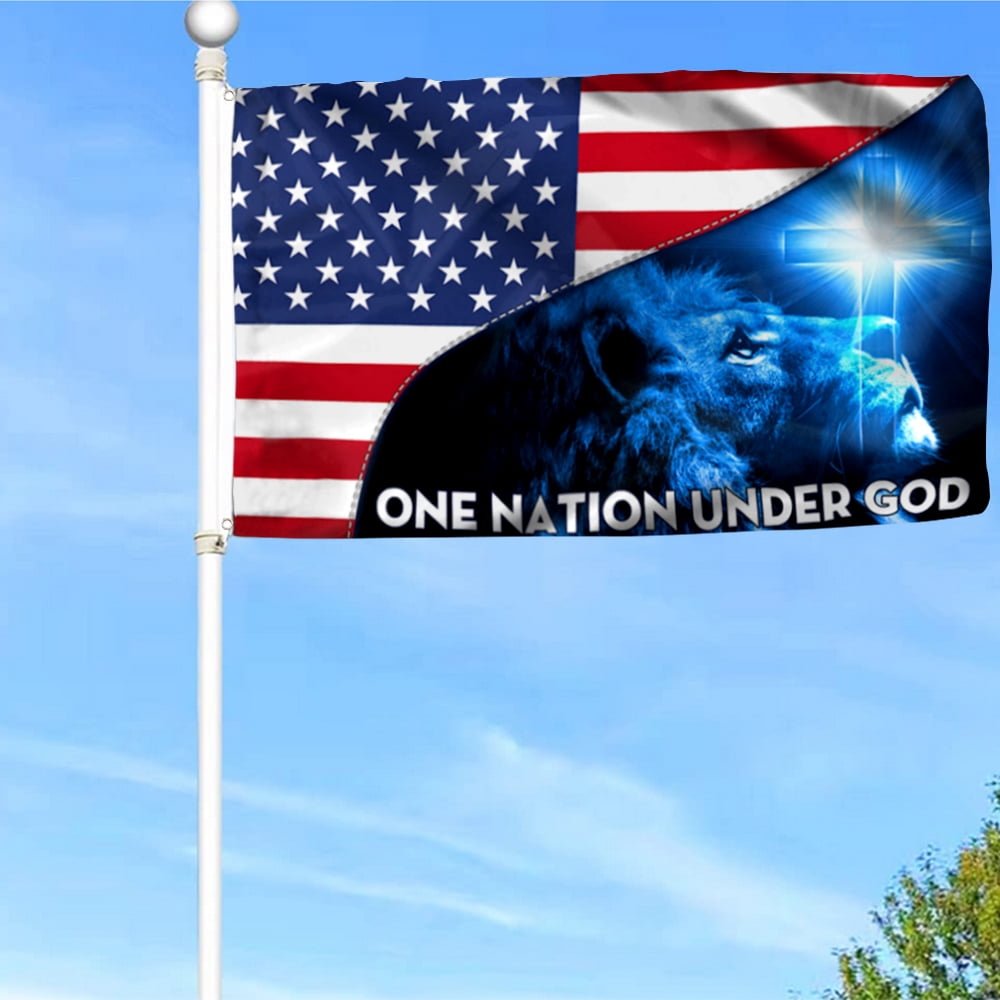 Bayyon Jesus Flag One Nation Under God Grommet Flag Banner with ...
