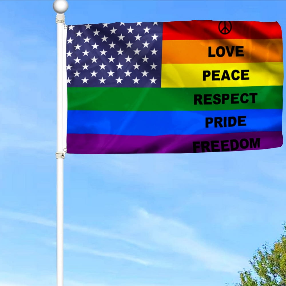 Bayyon LGBT Flag Pride LGBT American Grommet Flag Banner with Grommets ...
