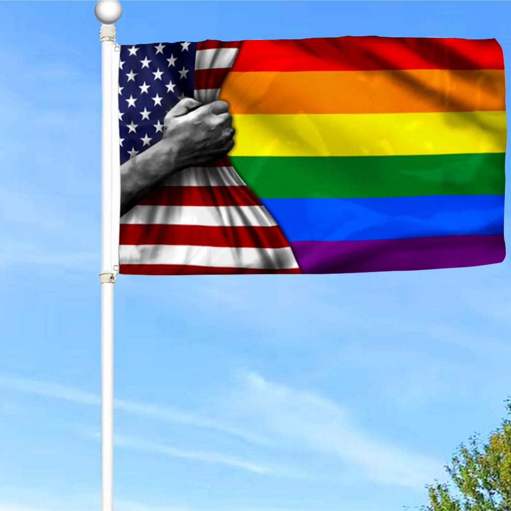 Bayyon LGBT Flag Pride LGBT American Grommet Flag Banner with Grommets ...