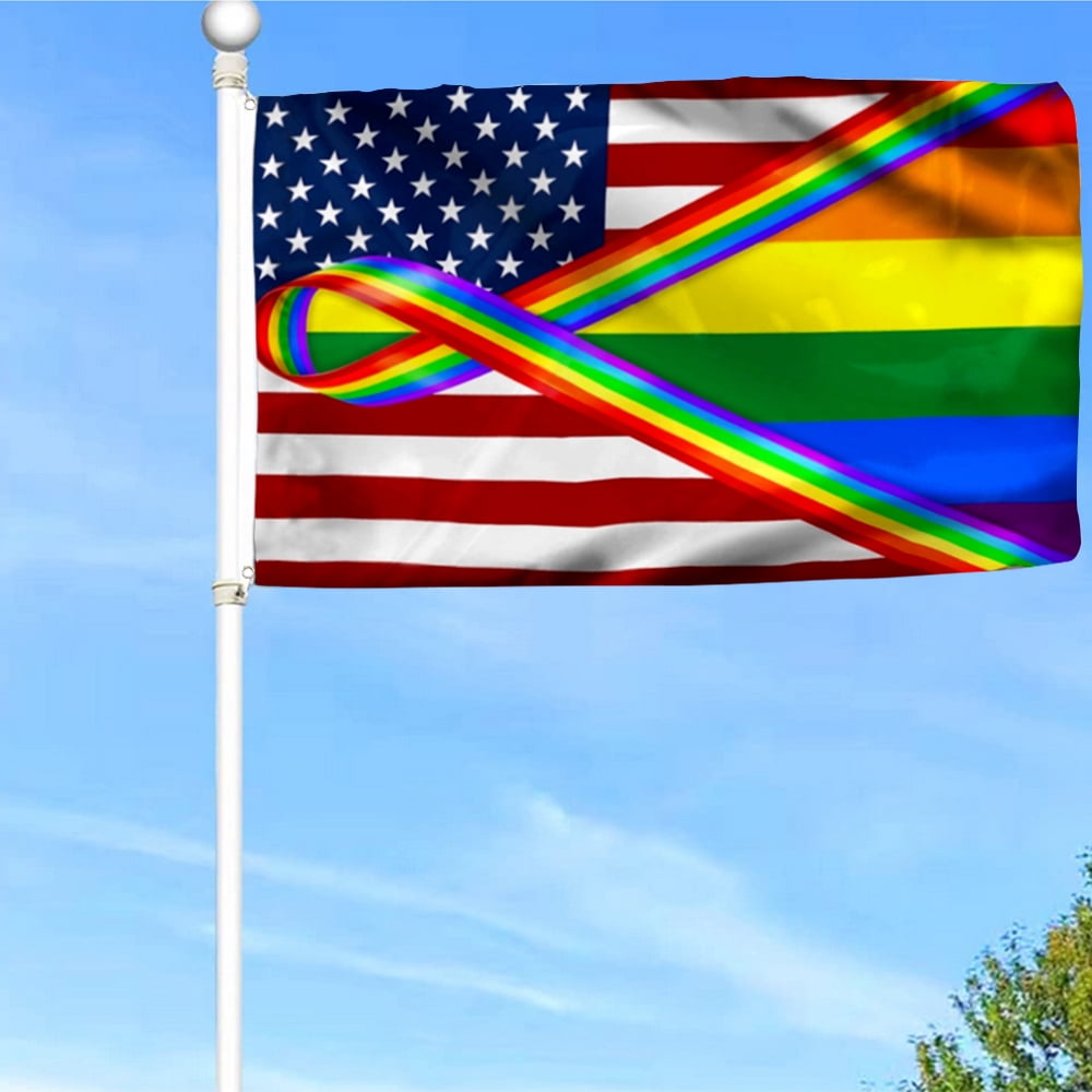 Bayyon LGBT Grommet Flag Pride Month Flag Banner with Grommets 3x5Feet ...