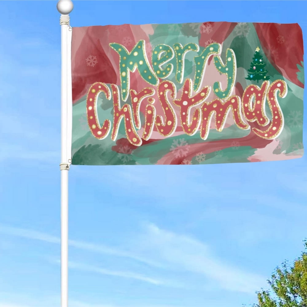 Bayyon Merry Christmas Flag Banner with Grommets 3x5Feet Man cave Decor ...