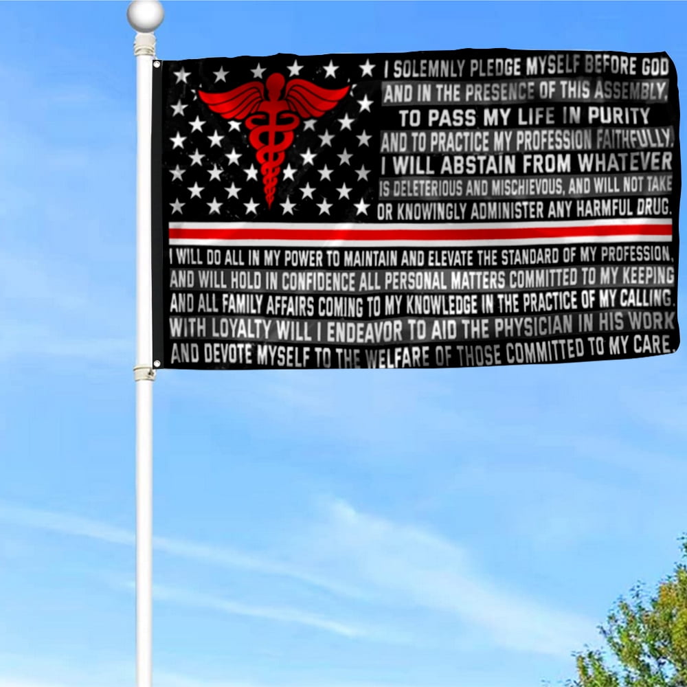 Bayyon Nurse Pledge Grommet Flag Banner with Grommets 3x5Feet Man cave ...