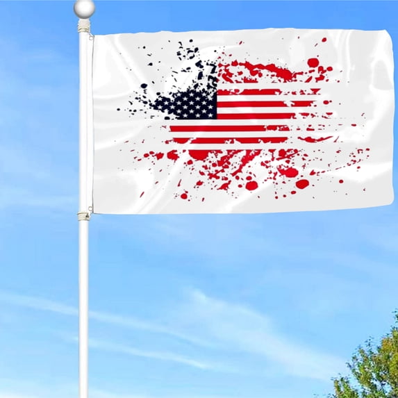 Bayyon Of the United States of America Inside Ink Splatter Shape Flag ...
