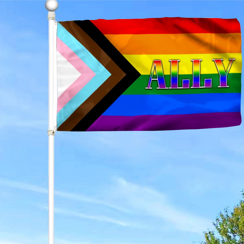 Bayyon Progress Pride Grommet Flag LGBT Ally Flag Banner with Grommets ...