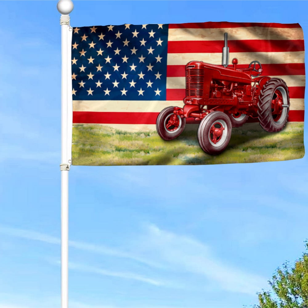 Bayyon Proud Farmer Tractor Farm Life Grommet Flag Banner with Grommets ...