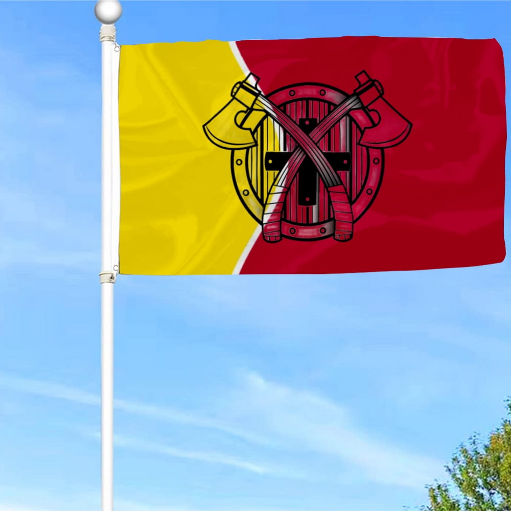 Bayyon Shield with Axes Flag Banner with Grommets 3x5Feet Man cave ...