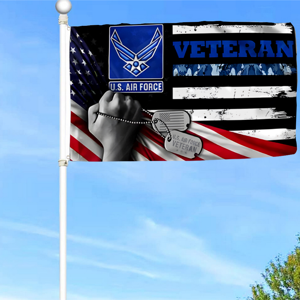 Bayyon U.S. Military Veteran Flag Banner with Grommets 3x5Feet Man cave ...