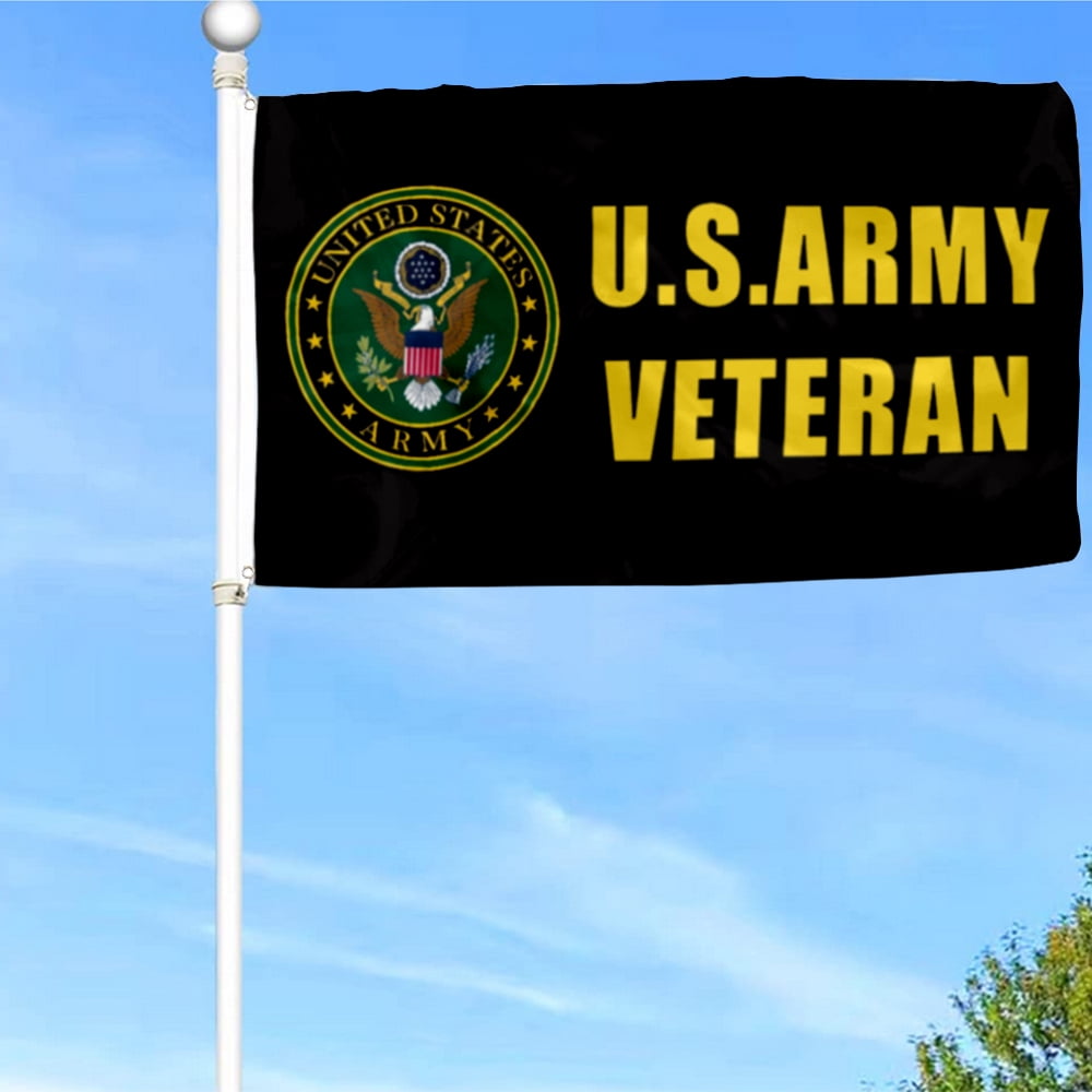 Bayyon U.S. Military Veteran Flag Banner with Grommets 3x5Feet Man cave ...