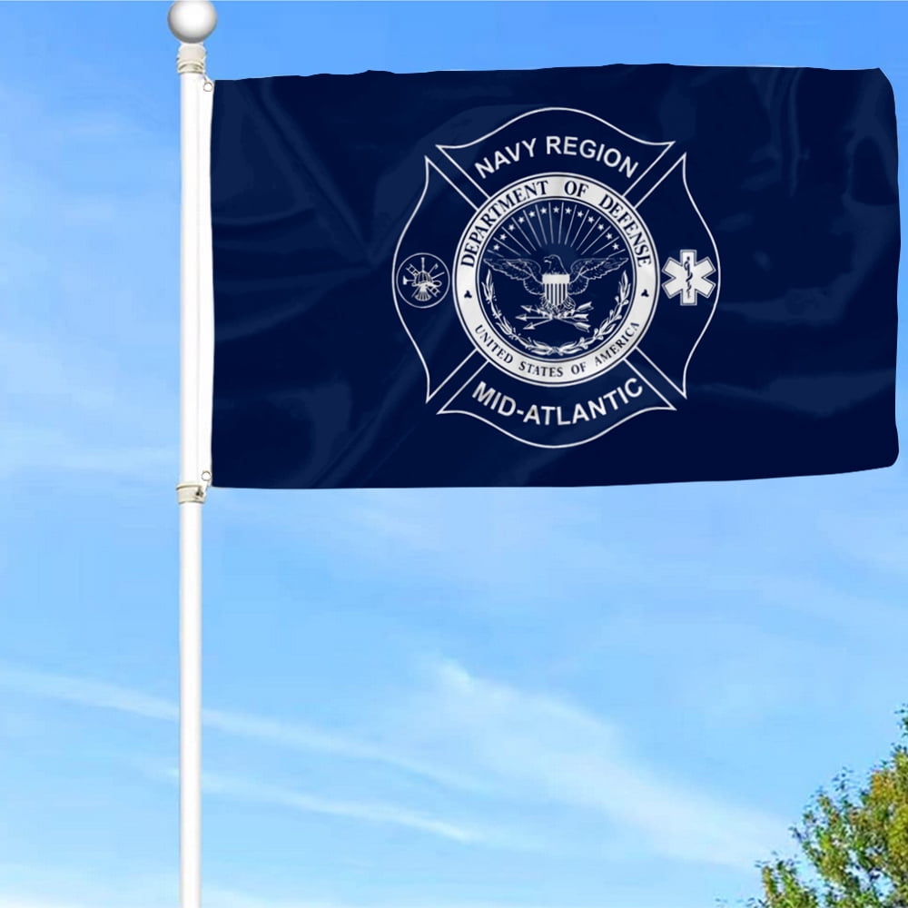 Bayyon US Naval Station Newport Defense Department Flag Banner with ...