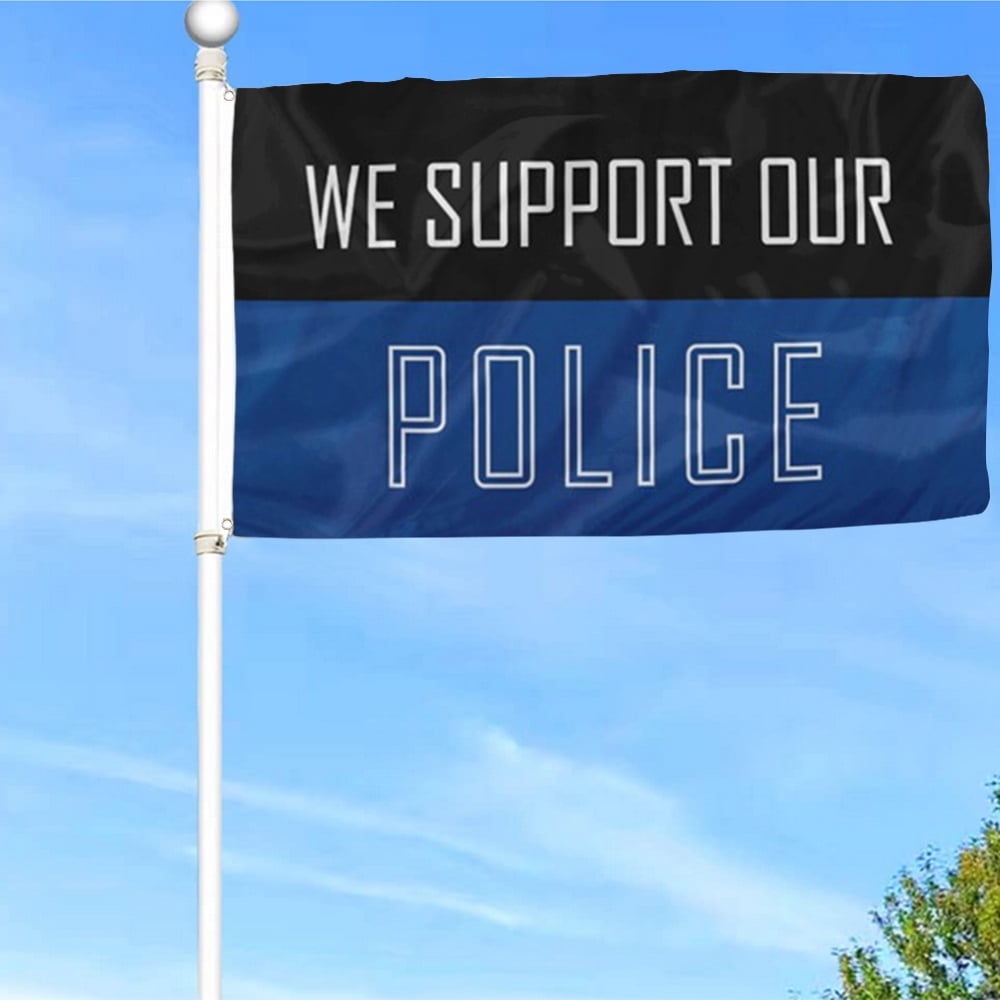 Bayyon WE SUPPORT OUR POLICE Flag Banner with Grommets 3x5Feet Man cave ...
