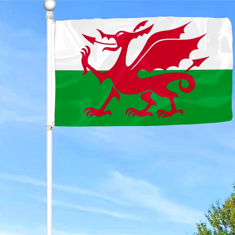 Bayyon Welsh Dragon Flag Banner with Grommets 3x5Feet Man cave Decor ...