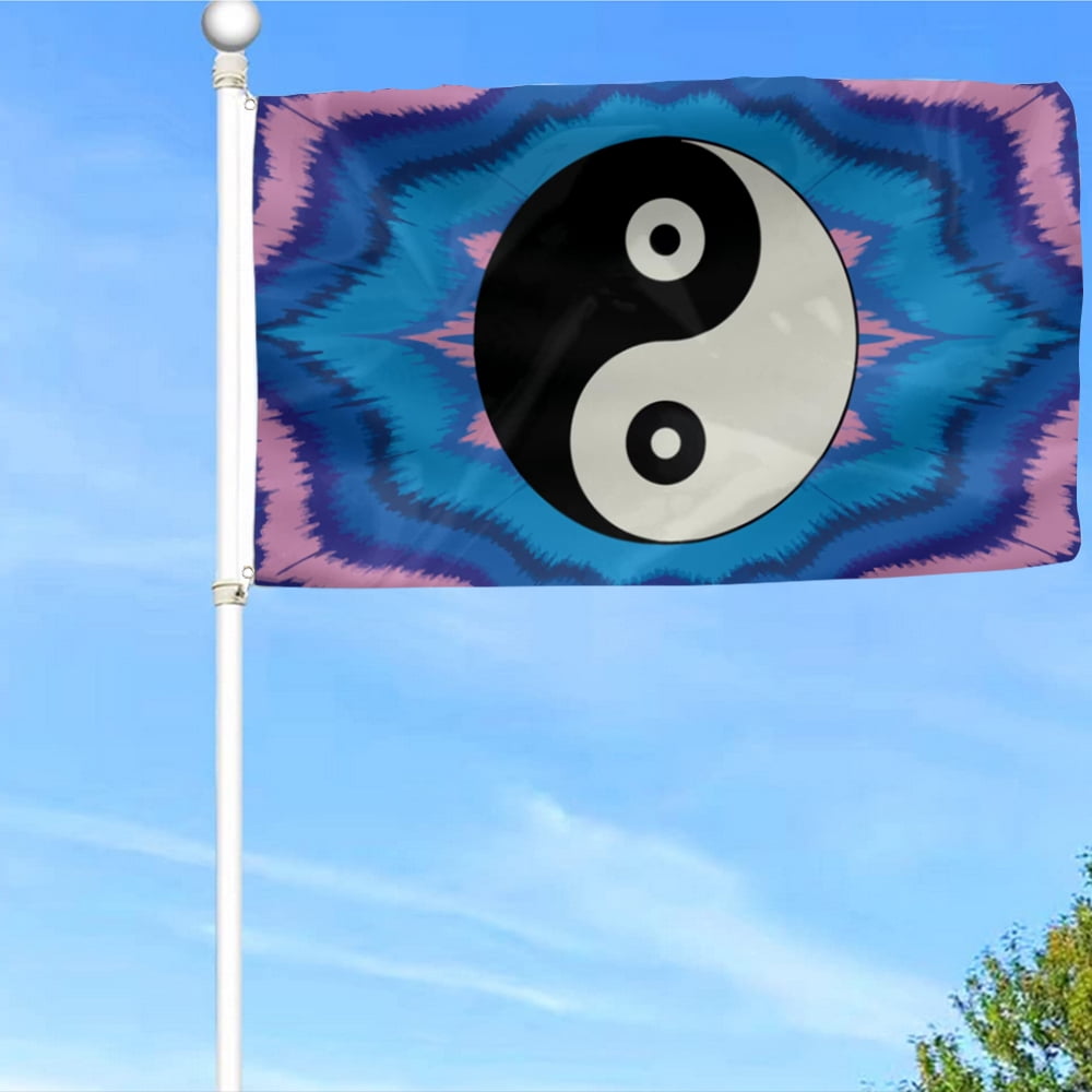 Bayyon Yin and Yang Flag Banner with Grommets 3x5Feet Man cave Decor ...