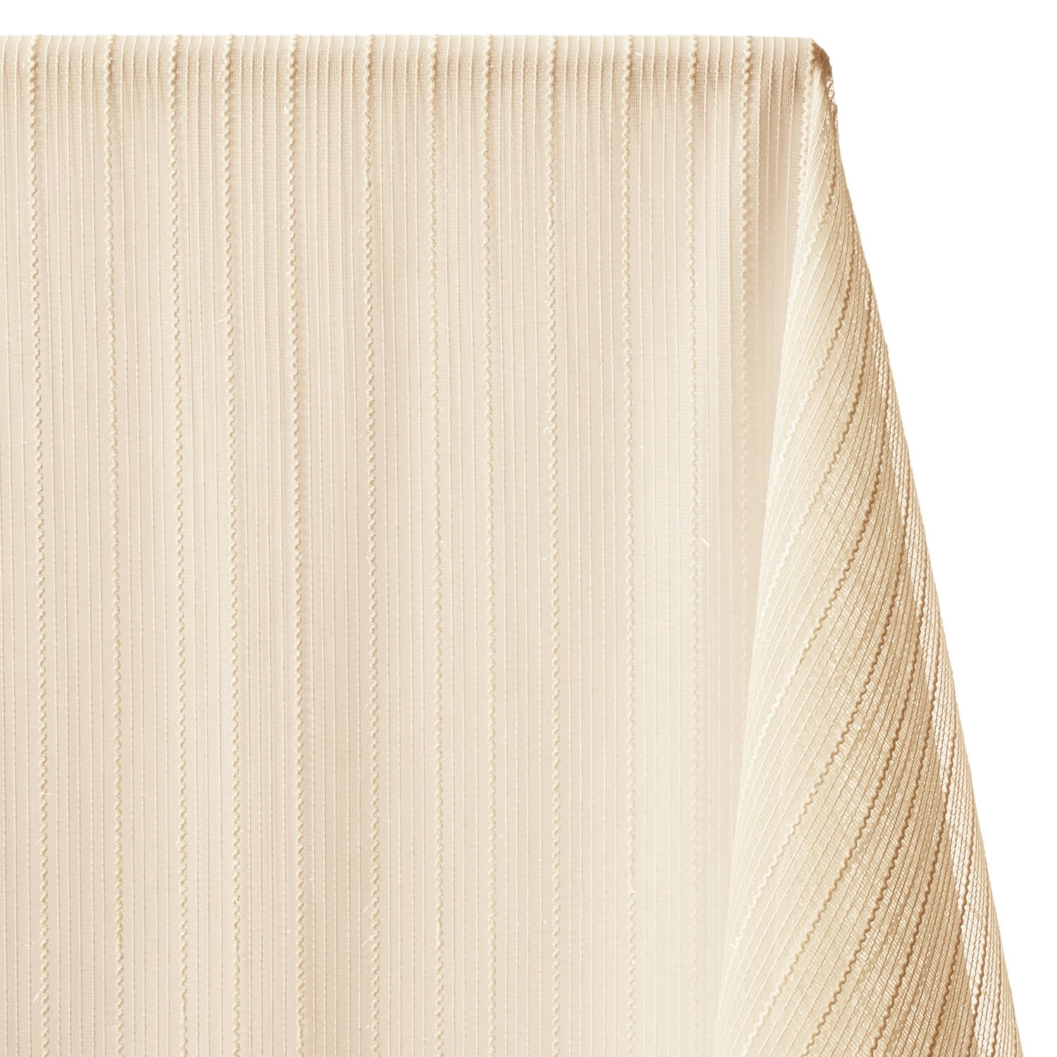 Bayzam Striped Slubbed Sheer Mesh Dobby - Ivory 122" By The Yard ...