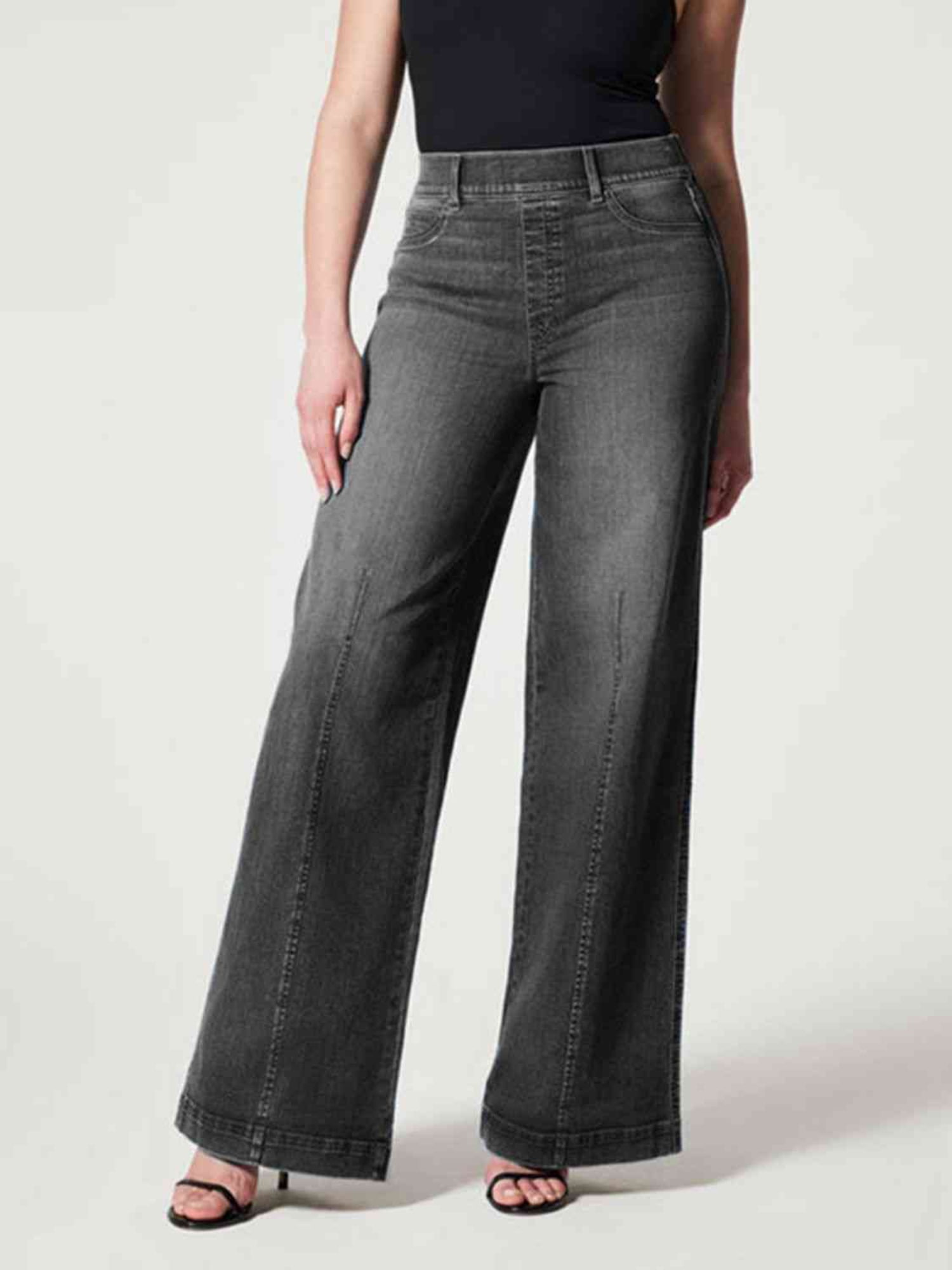 Wide Leg Long Jeans - BazaarBey - Walmart.com