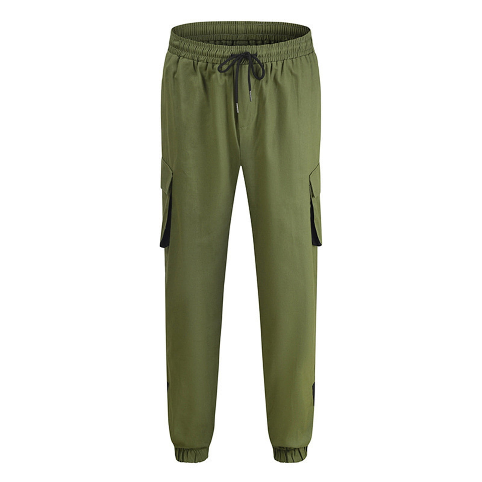 Bazeneo Cargo Joggers for Men Elasticated Waist Cotton Work Trousers ...