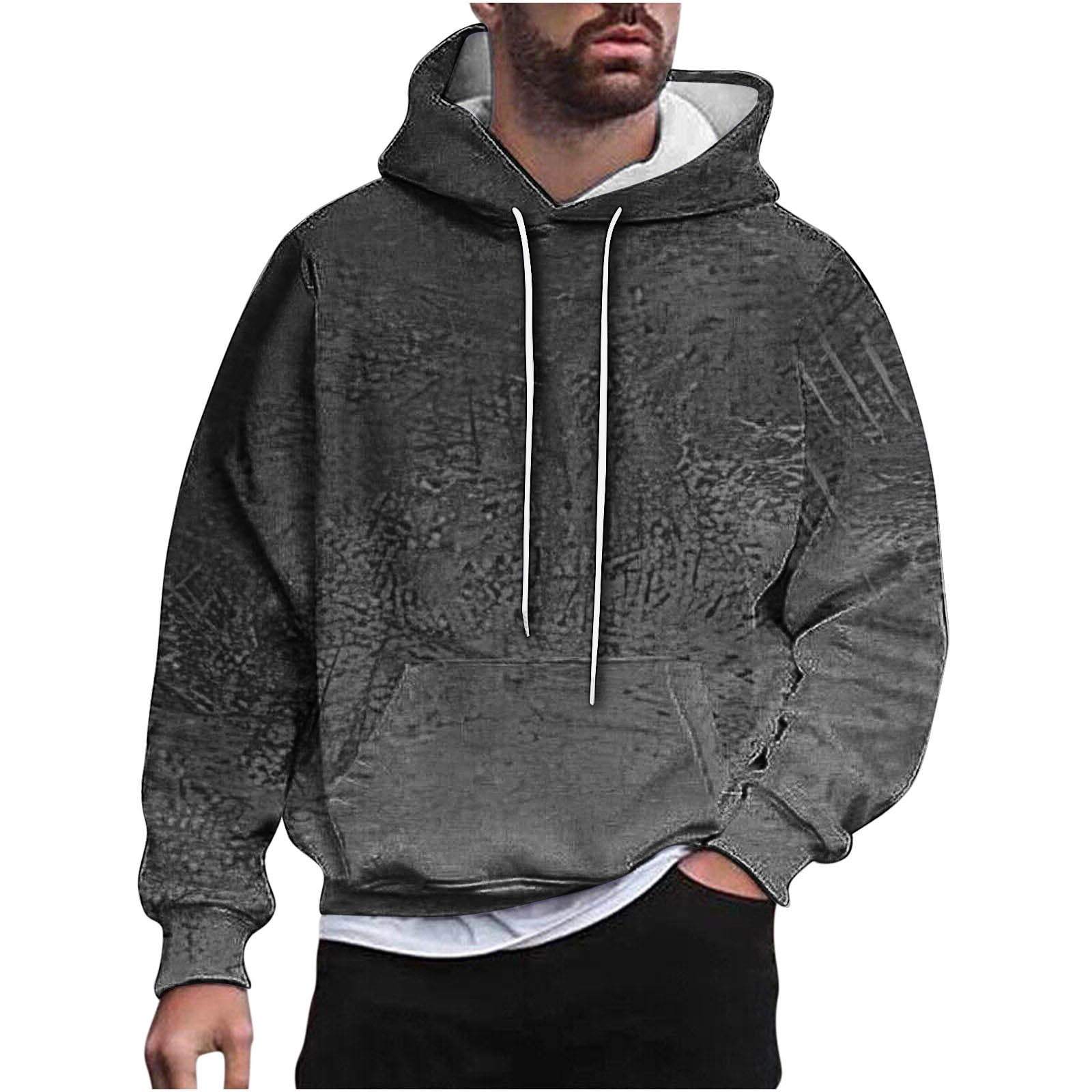 Bazeneo Hoodies for Men Smart Casual Pullover with Hood Graduated Color ...